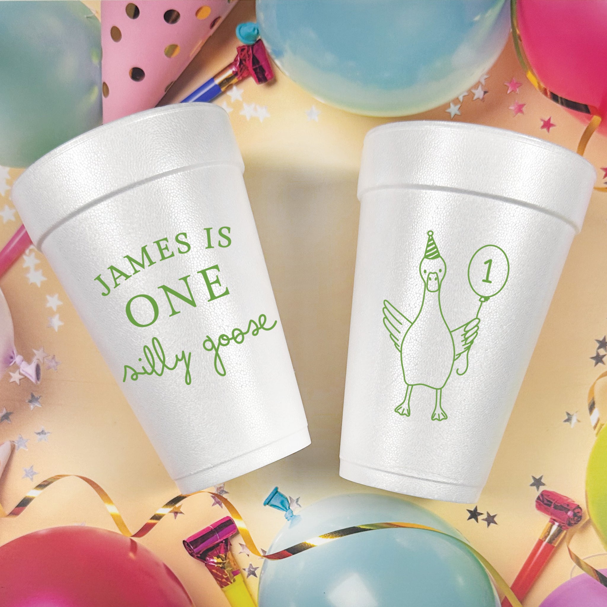 Birthday Silly Goose - Foam Cups
